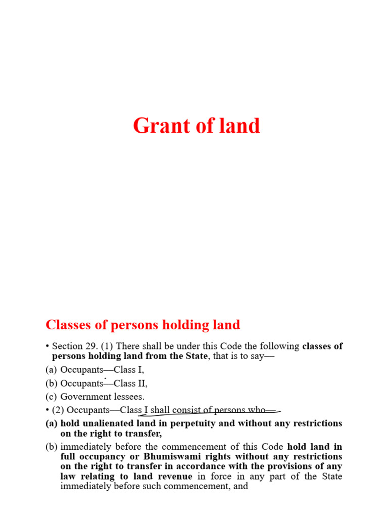 Of The Grand of Land | PDF
