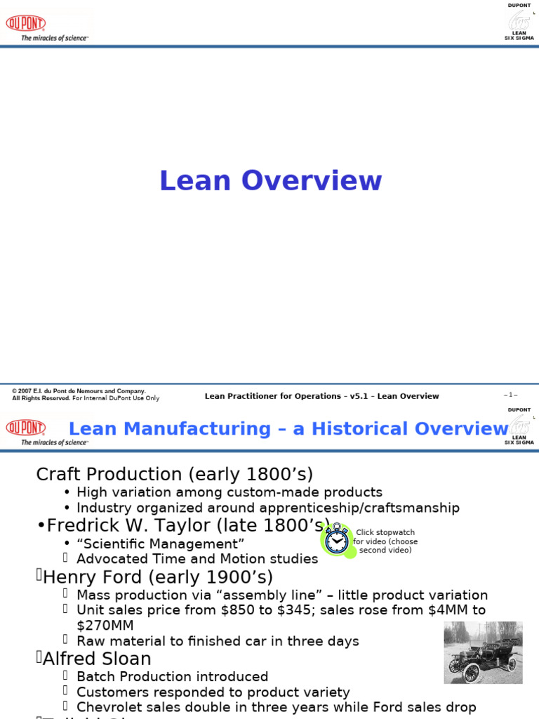 01 Lean Overview | PDF