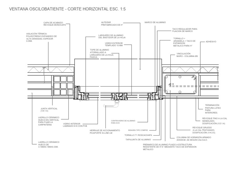 CORTE HORIZONTAL EN 5 Oscilobatiente | PDF
