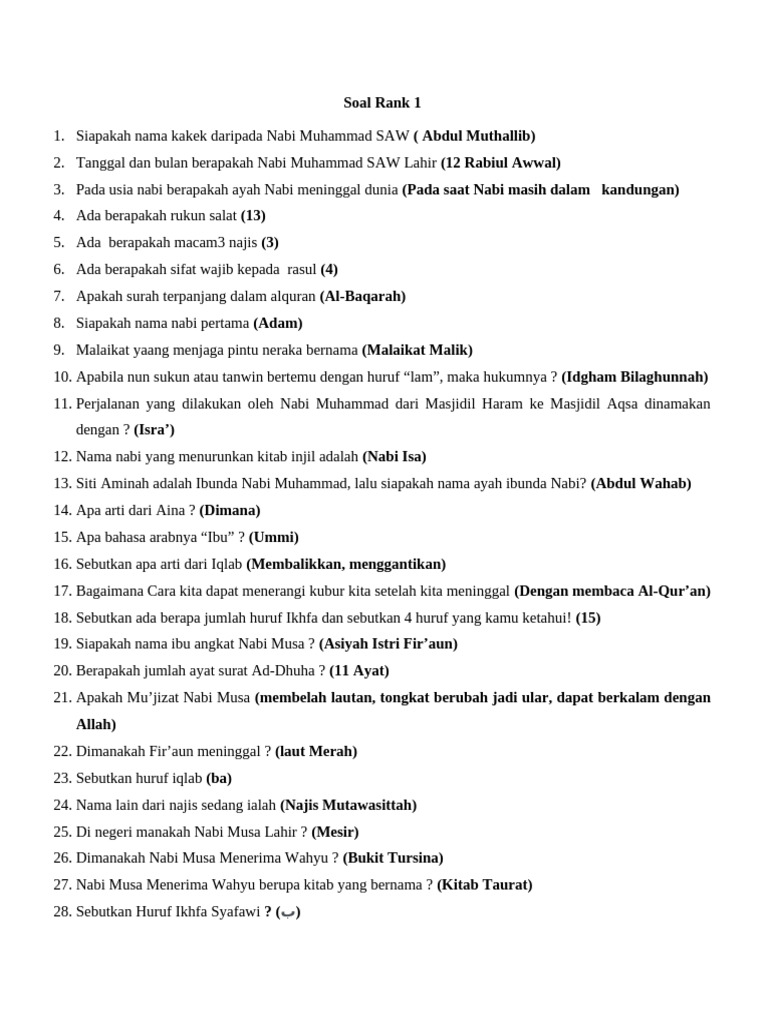 Soal Rank 1 | PDF