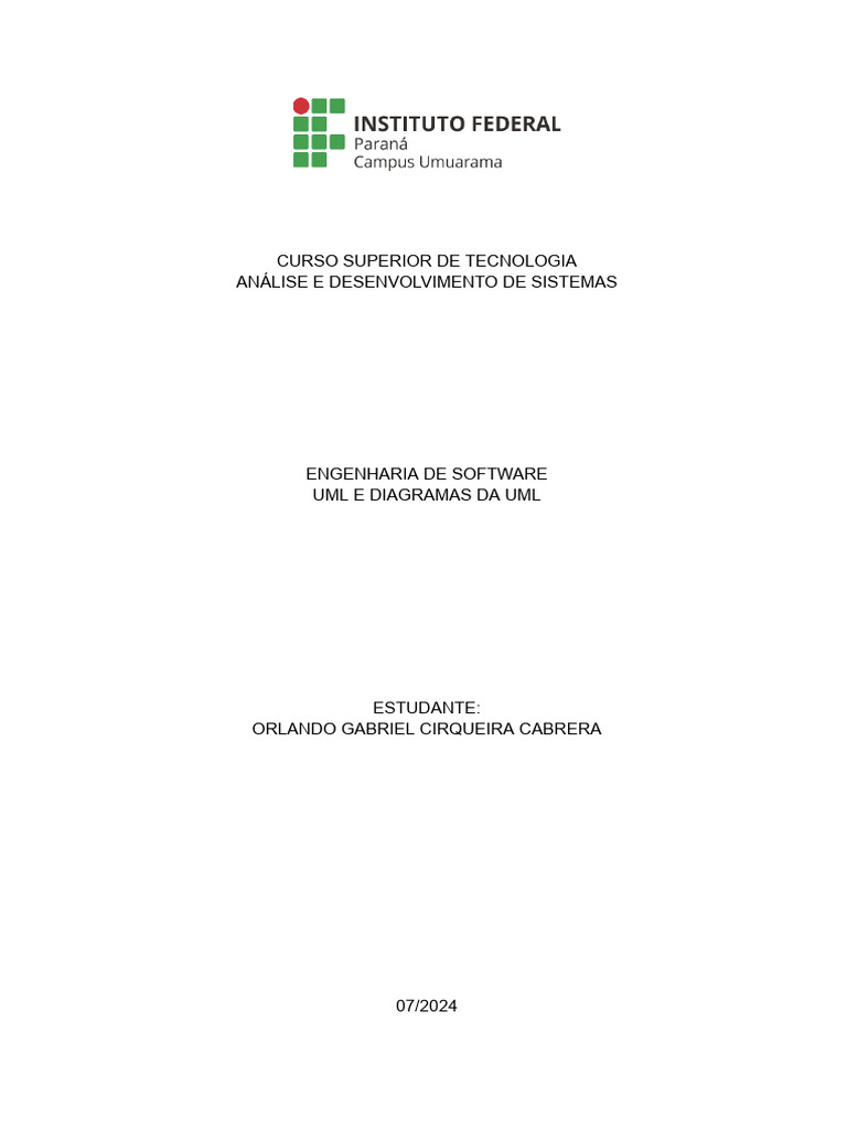 Trabalho UML | PDF