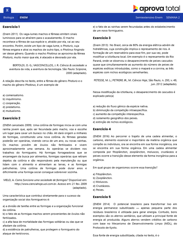 Aprova Total Bioo | PDF