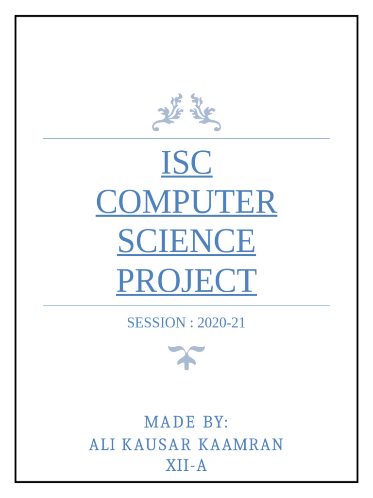 ISC Copmuter Practical | PDF
