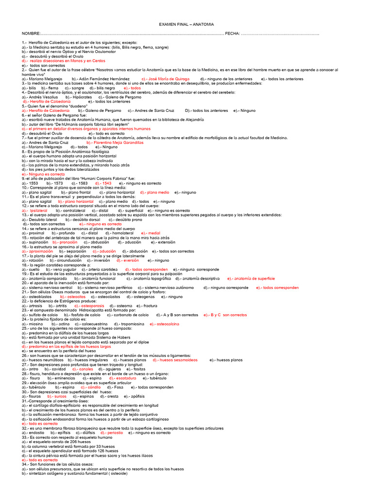 1 PARCIAL Anato-Osteo-Artro-Mio - PATRON | PDF