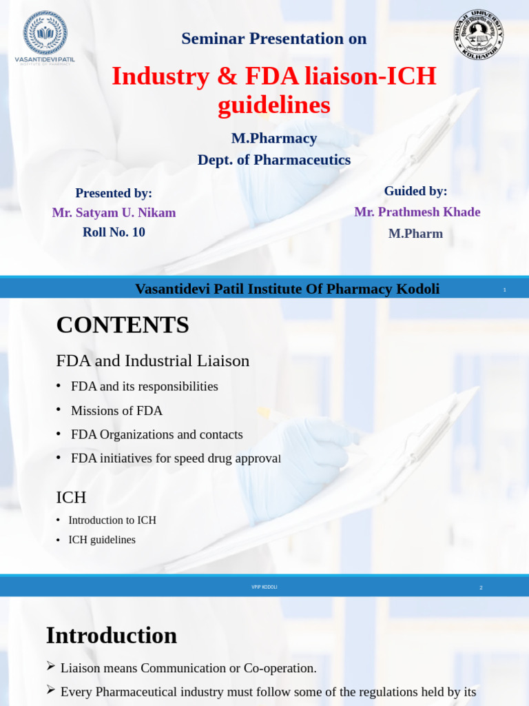 Fda & Ich | PDF