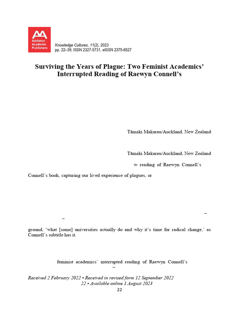 2022 ON CONNELL THE GOOD UNIVERSITY Surviving - The - Years - of ...