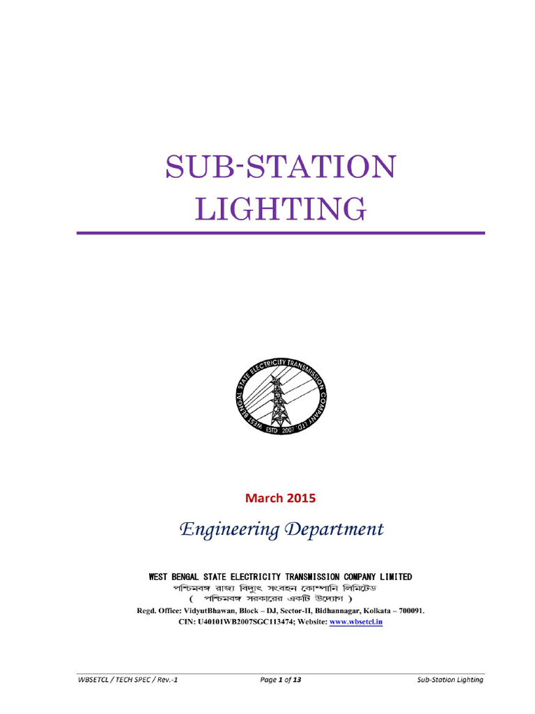 Substation Lighting | PDF
