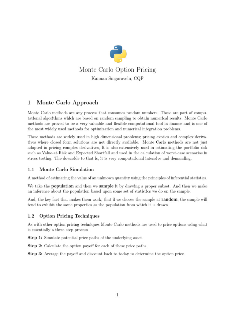 JA24 Monte Carlo Simulation | PDF