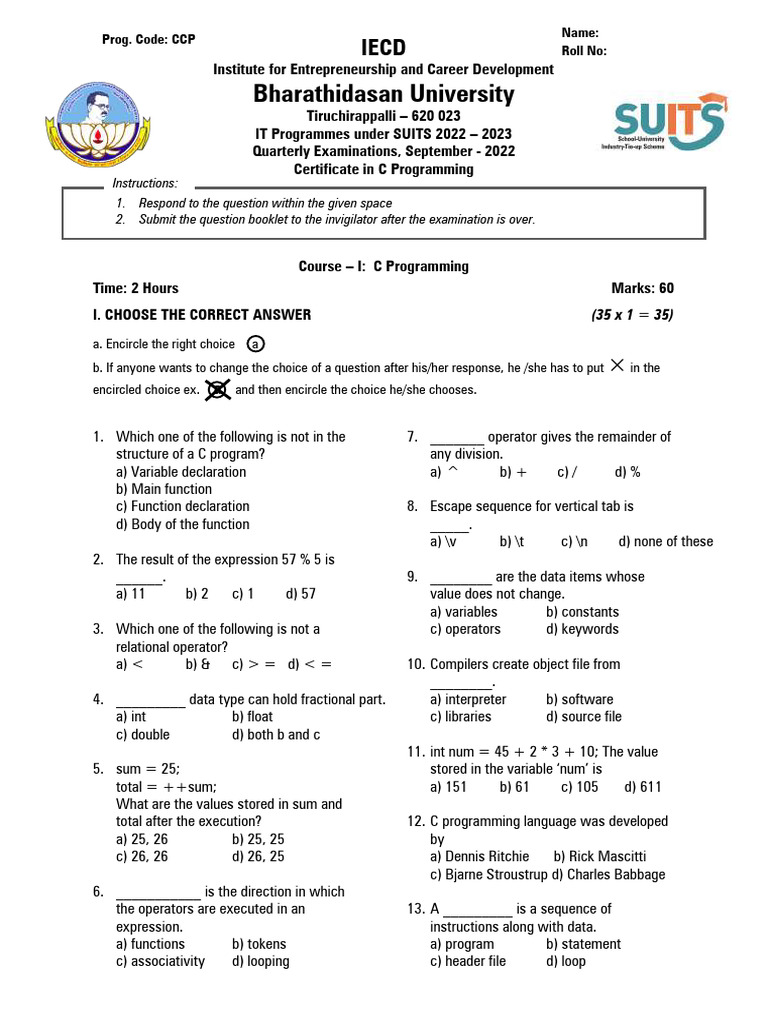 Bharathidasan University | PDF