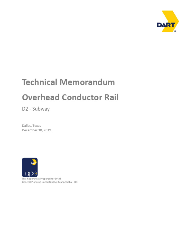 Technical Memo Overhead Conductor Rail | PDF