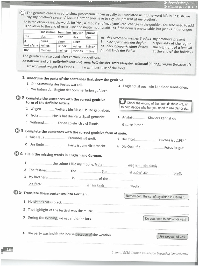 Genetive_worksheet | PDF