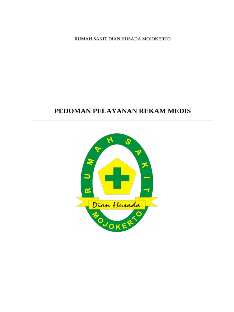 Akp 5.1.a. Pedoman Pelayanan Rekam Medis 2022 (Belum Selesai) | PDF