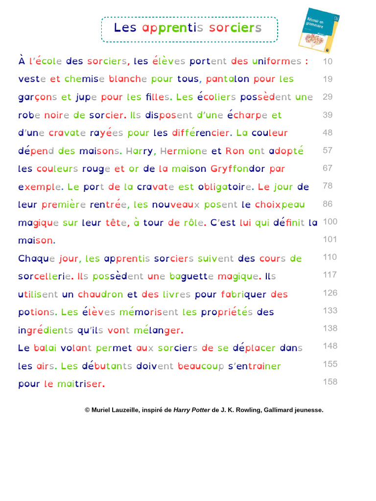 Texte Fluence - Reussir en Grammaire Au CM Syllabes Colorées | PDF