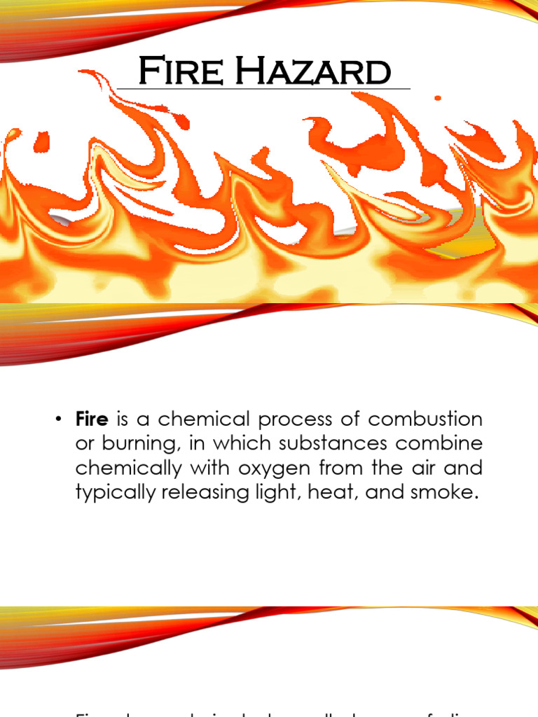 Chp8 Fire Hazards | PDF