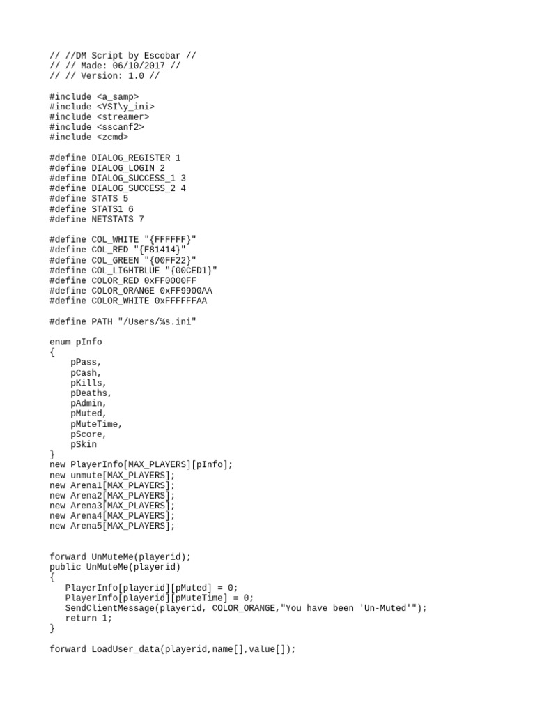 Escobars DM (NEW) | PDF