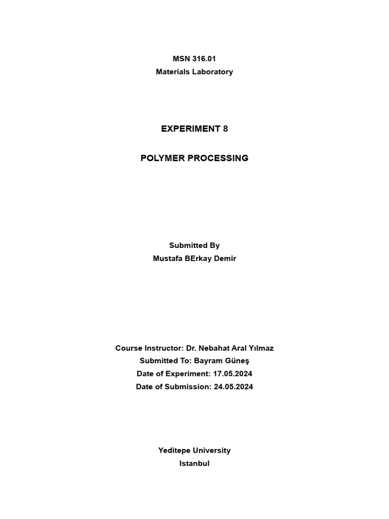 Polymer Processing | PDF