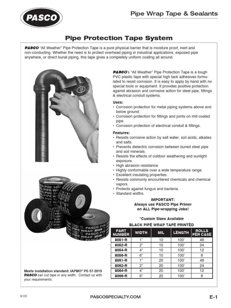 Pasco Pipe Wrap Tape | PDF | Technology & Engineering