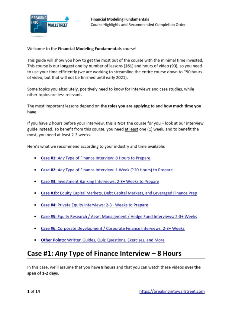 01 01 Fundamentals Course Highlights | PDF