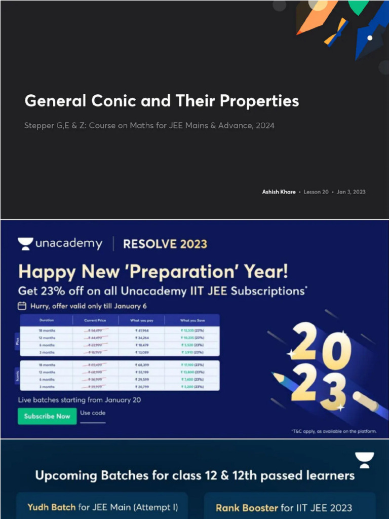 General Conic and Their Properties With Anno | PDF