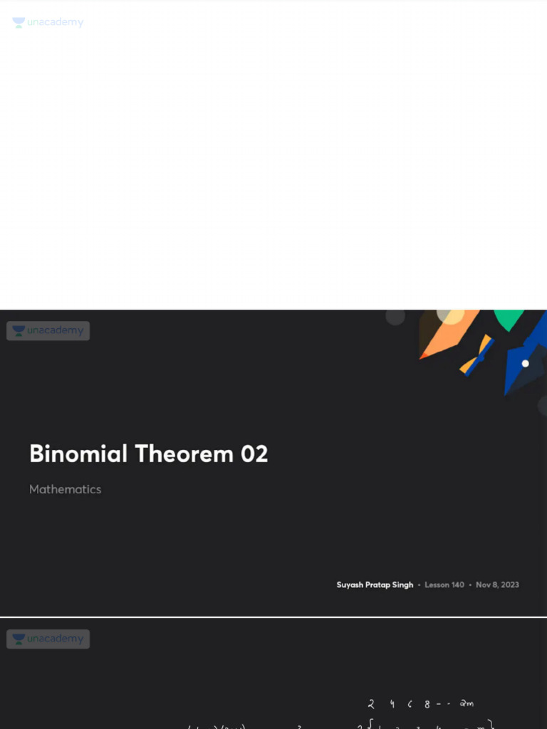Binomial Theorem 02 With Anno | PDF Binomial Theorem 02 With Anno | PDF