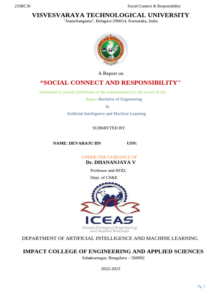 SCR - Report - DEVARAJU HN | PDF