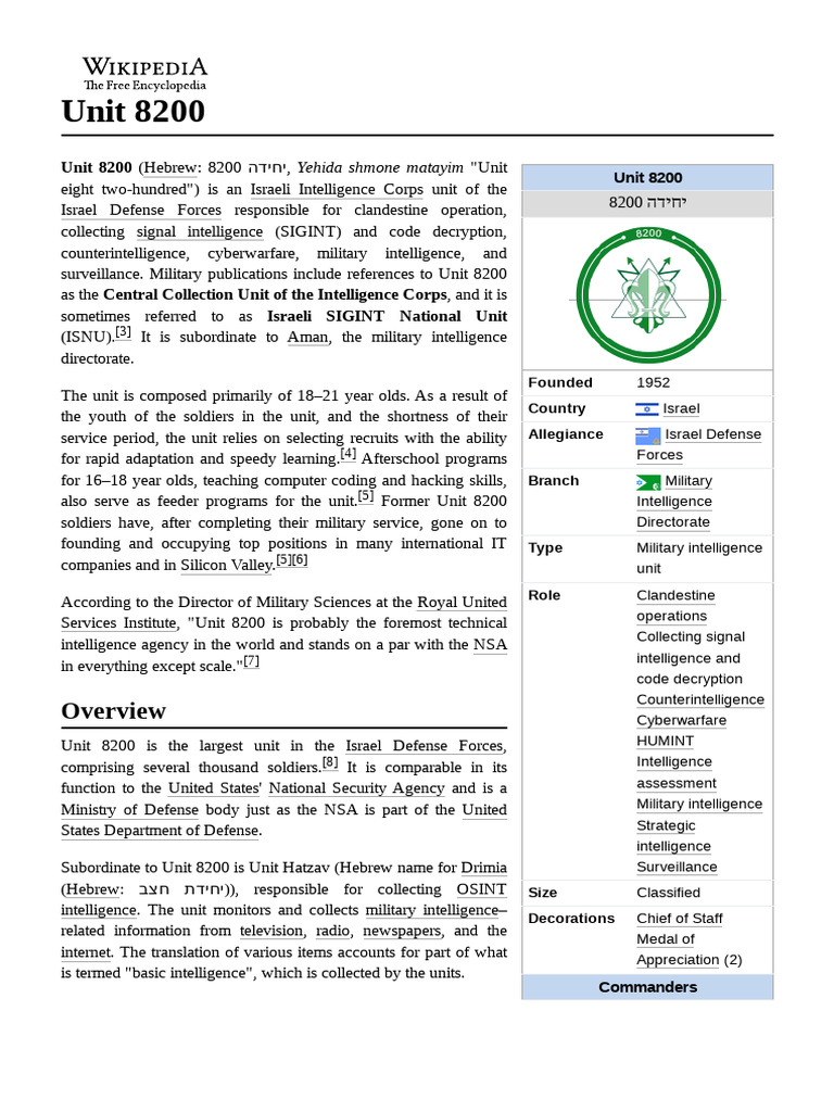 Unit 8200 | PDF