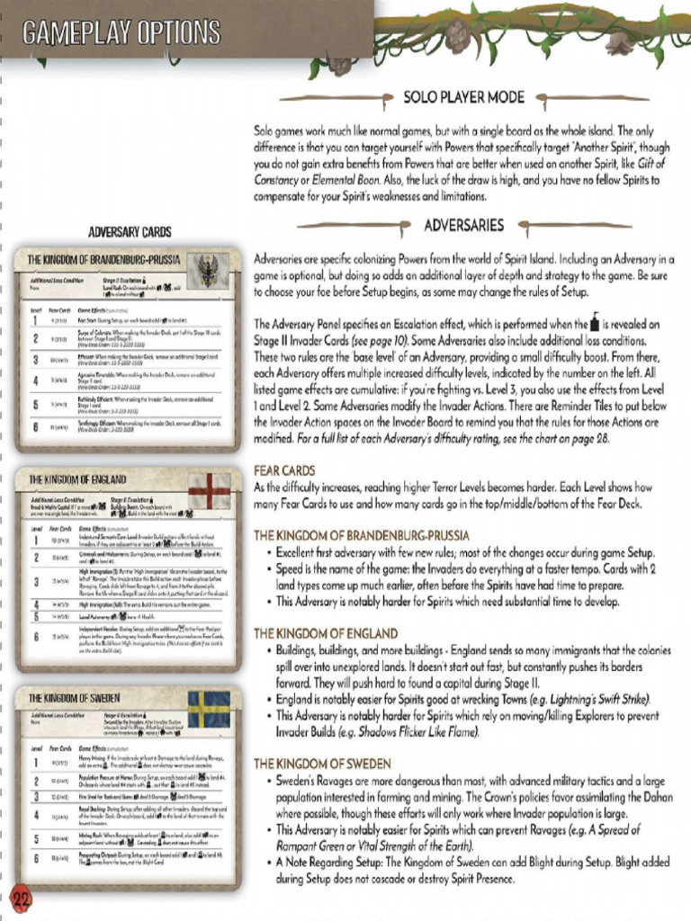 54 Spirit Island Rulebook Pages 22 | PDF