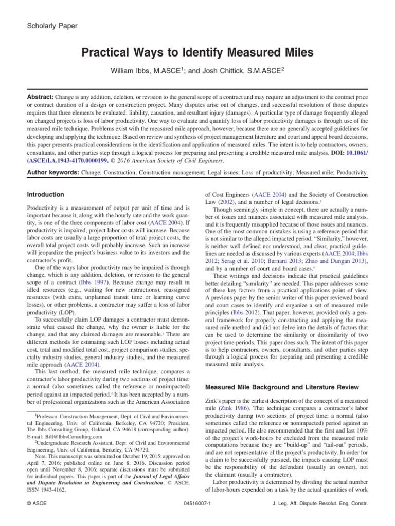 Practical Ways To Identify Measured Miles | PDF