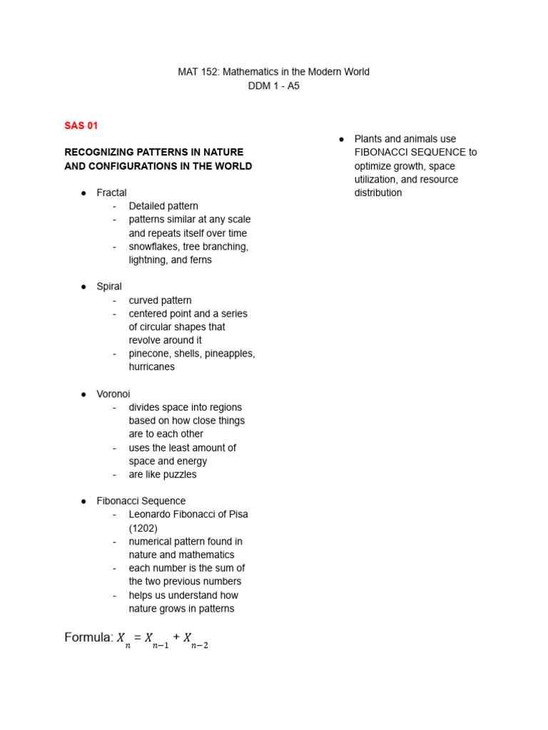 MAT 152: Mathematics in The Modern World | PDF