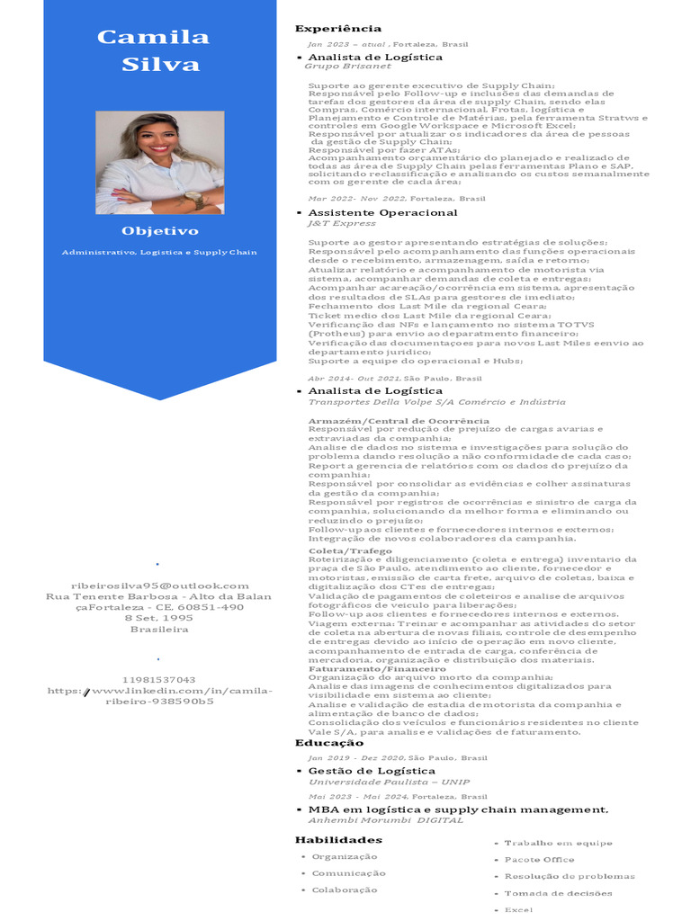CV - Camila Ribeiro | PDF