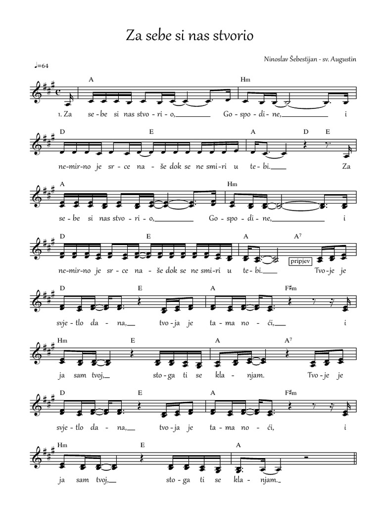 Za Sebe Si Nas Stvorio | PDF