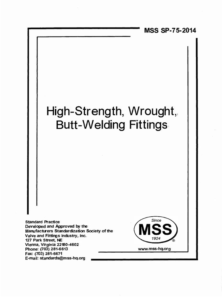 MSS SP-75-2014 | PDF