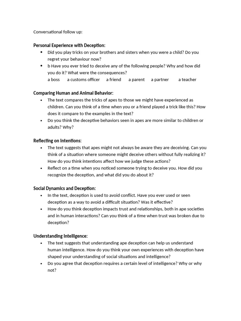 Conversational Follow Up Pdf 