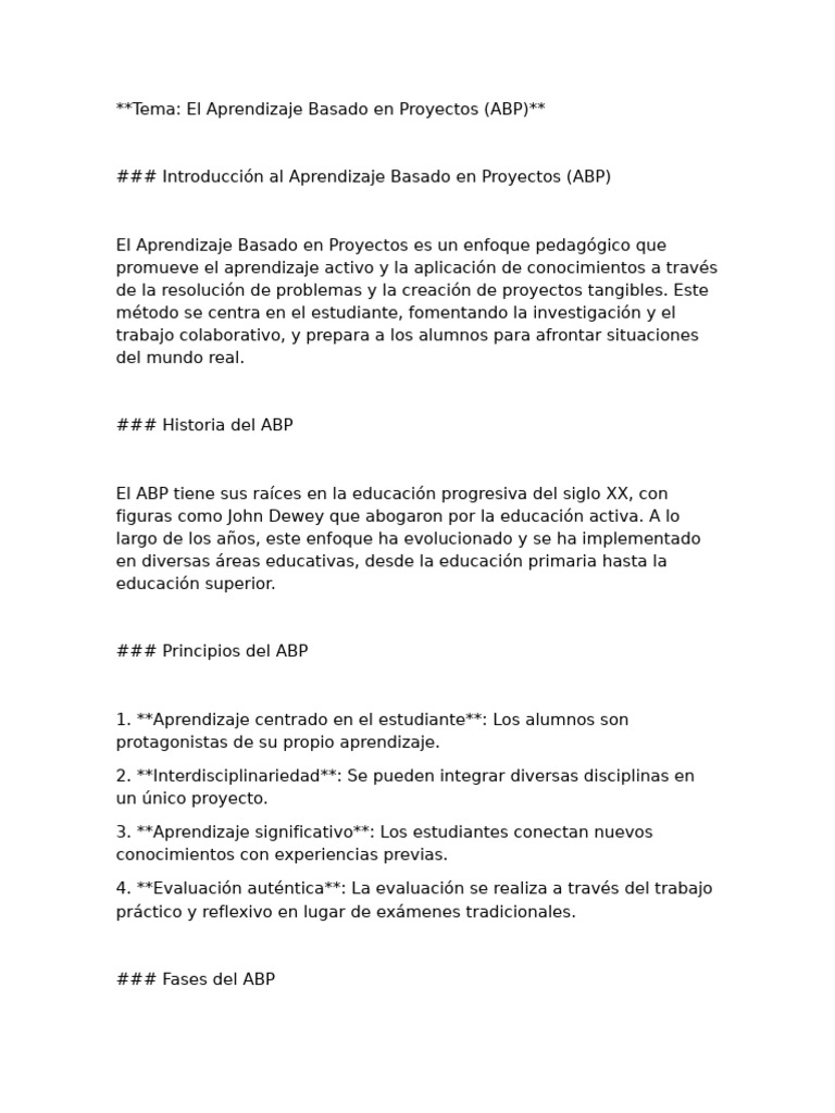 proyecto abp | PDF