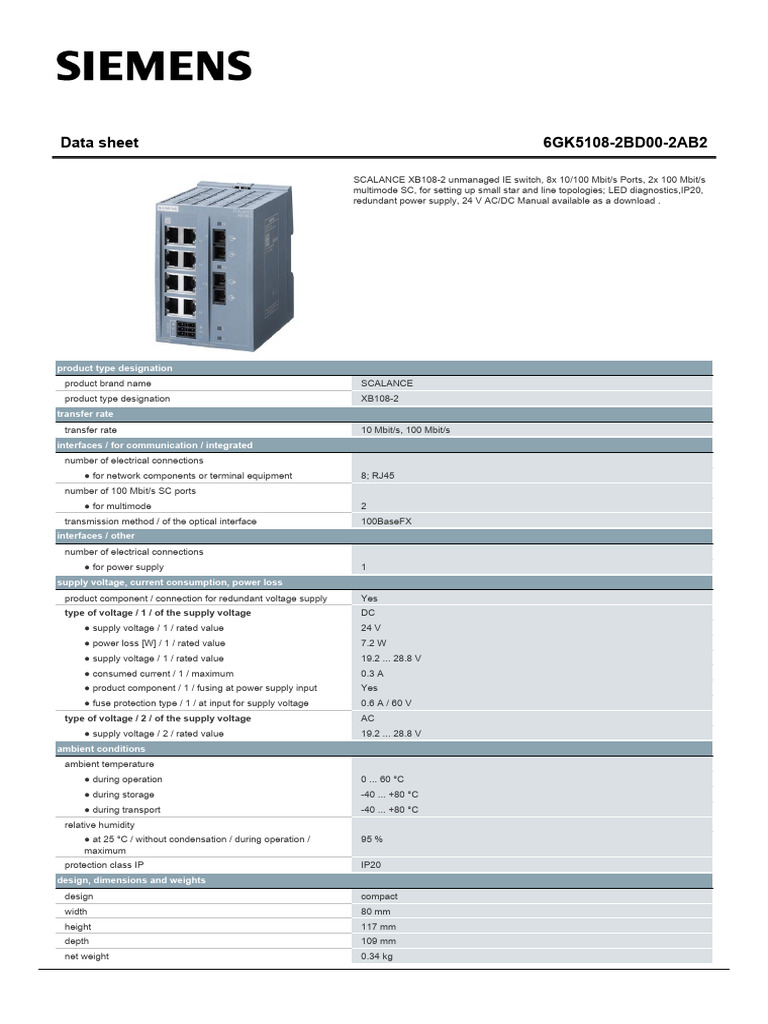 6GK51082BD002AB2 Datasheet en | PDF