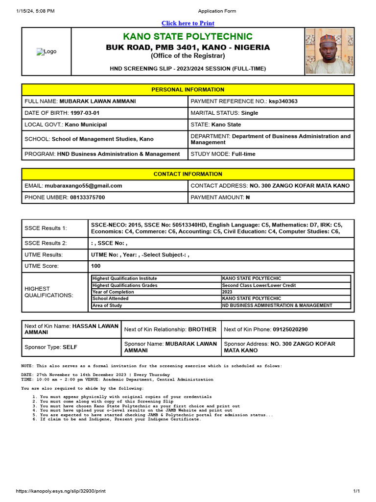 Application Form | PDF