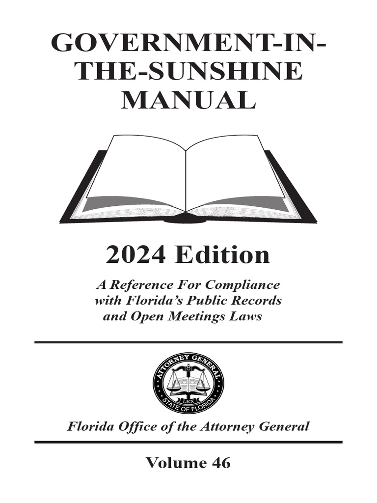 2024 Government in The Sunshine Manual Web | PDF