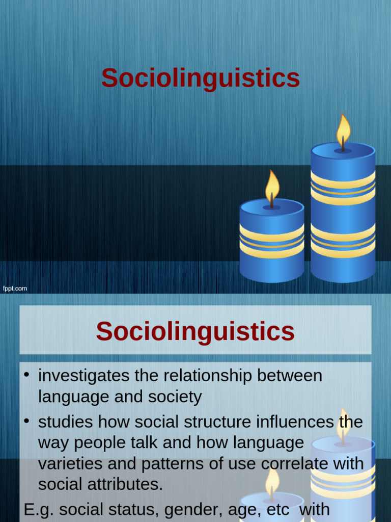 Sociolinguistics | PDF