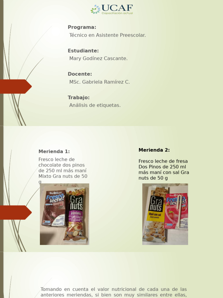 Mary Analisis de Etiquetas | PDF