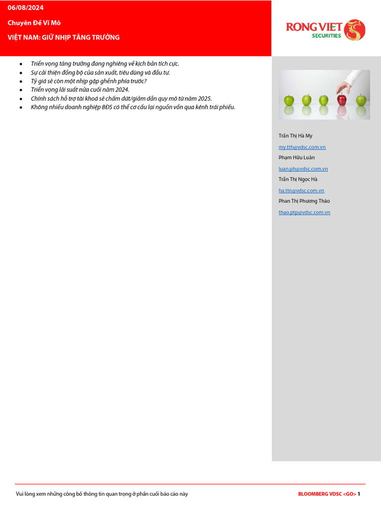 VDSC - Macro Report - August 2024 - VN - New | PDF | Vietnam ...