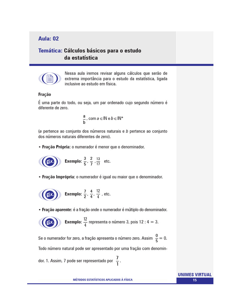 Aula Texto 02 - Cálculos Básicos Para o Estudo Da Estatística | PDF