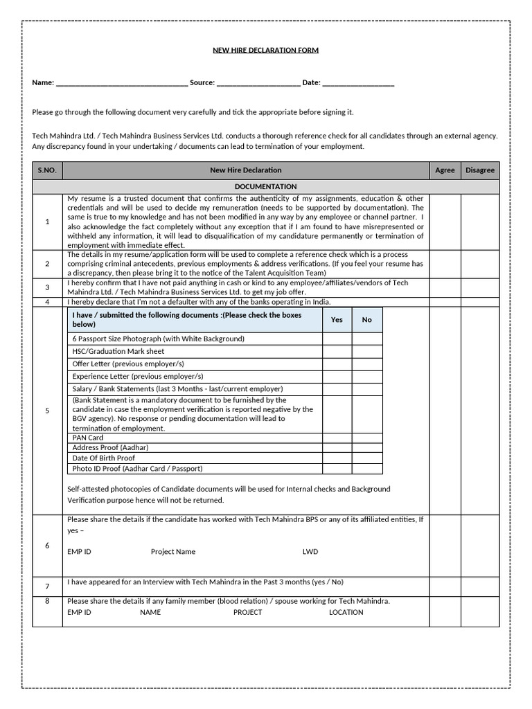 New Hire Compliance Checklist | PDF