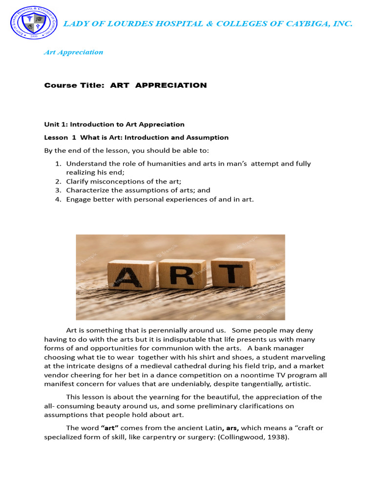 Art Appreciation Module Part 1 AY 2023-2024 | PDF