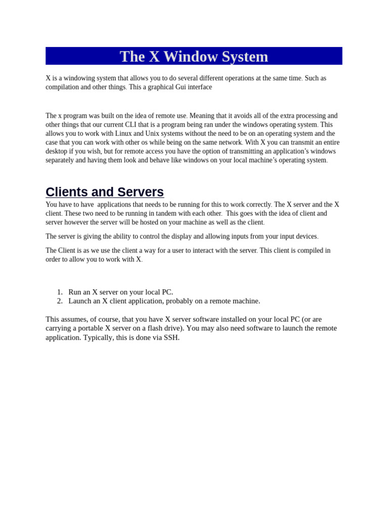 The X Window System | PDF