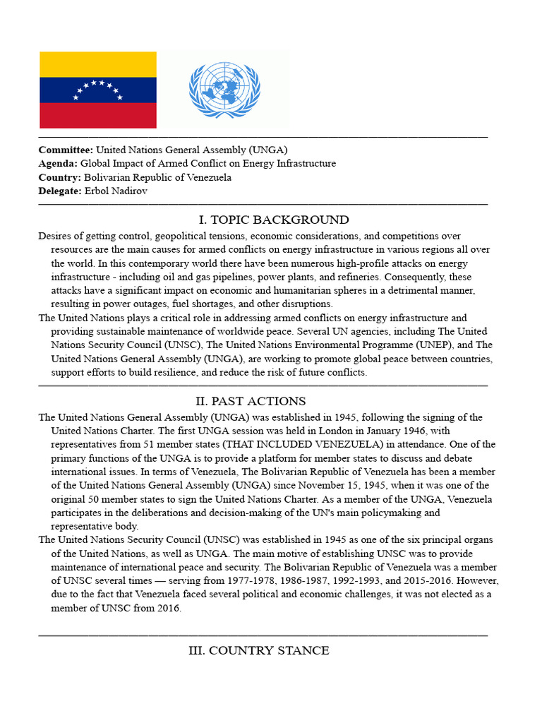 Venezuela Position Paper | PDF
