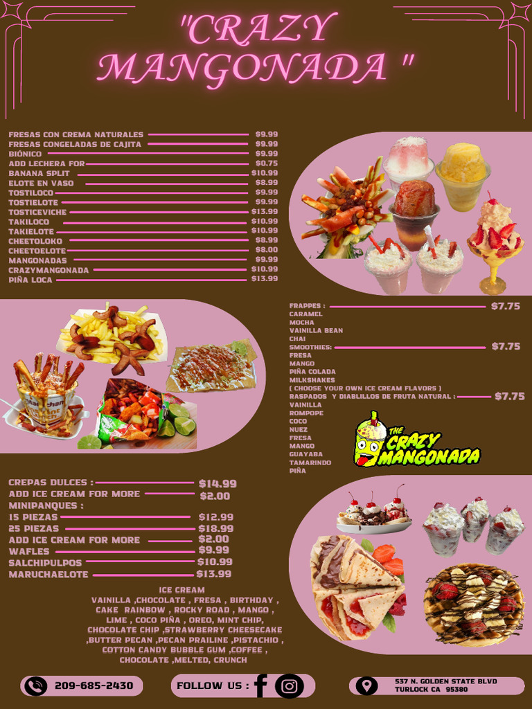 Menú Crazy Mangonada - 20240710 - 173844 - 0000 | PDF