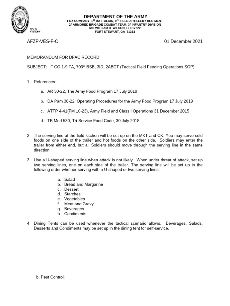 Fy22 FF Operations Memo | PDF