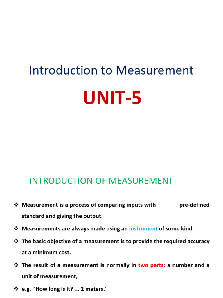 Unit-5.. PPT Measurement | PDF