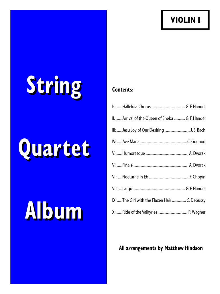 Classical String Quartet, Album 1 - Various - Violin 1 2 | PDF