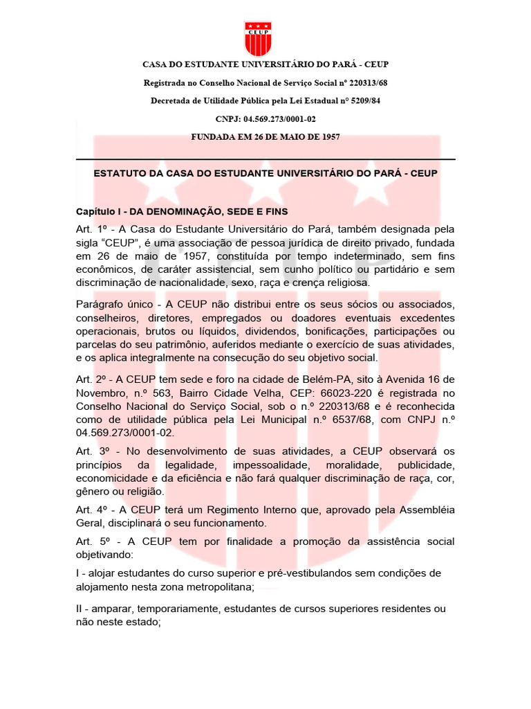 Estatuto CEUP | PDF